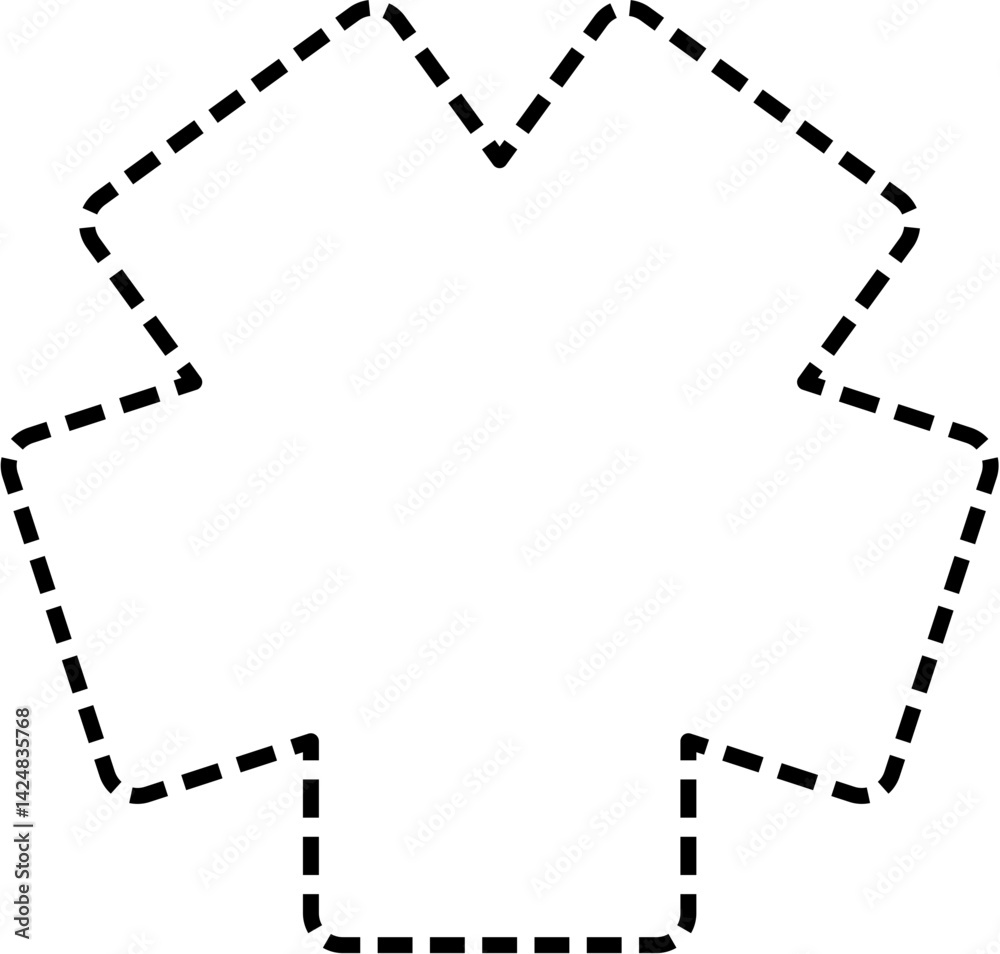 Vector abstract shapes with dashed lines for tracing practice. Ideal ...