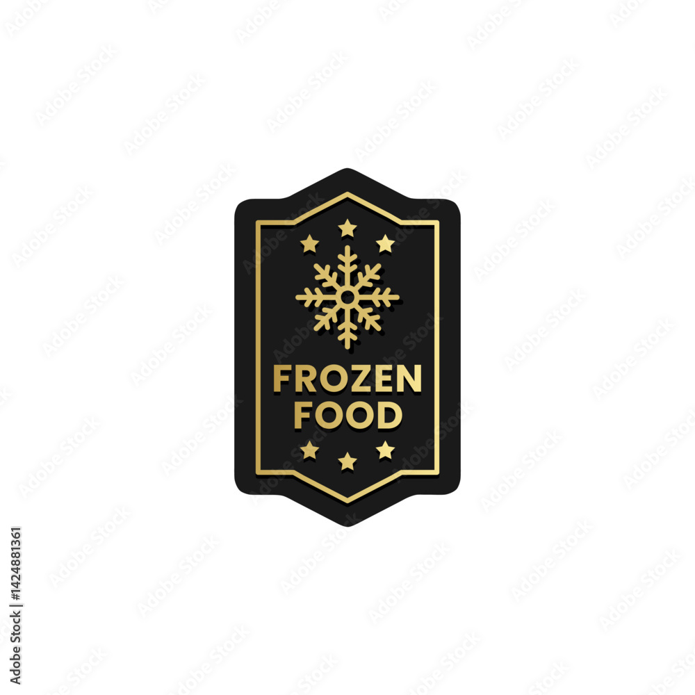 Frozen food product label vector isolated eps. Best Frozen label for ...