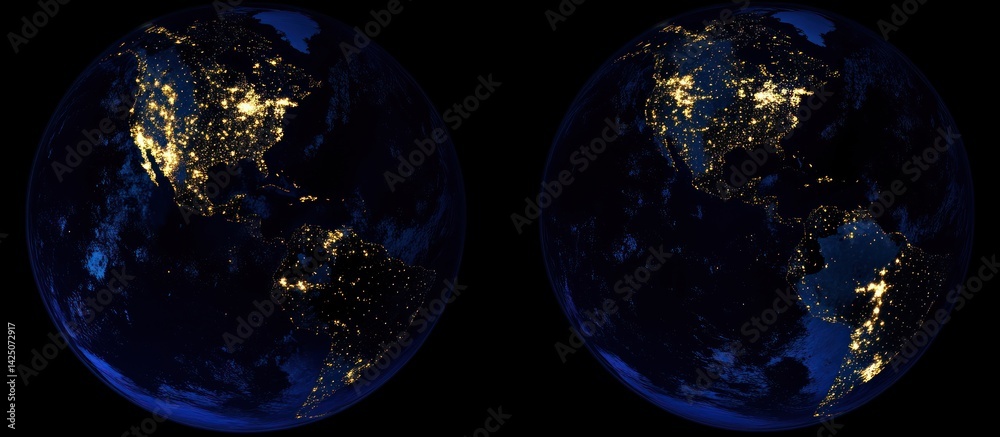 Earth at Night: Visualizing Global Urbanization and Nighttime ...