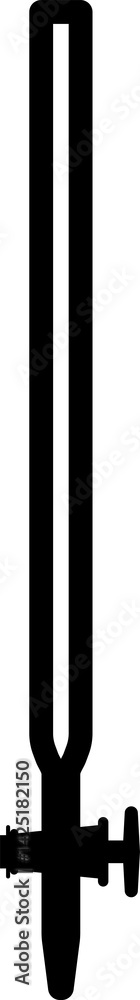 Transparent PNG vector image of a glass burette. Glass burette line ...