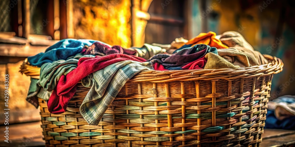 Vintage Laundry Basket, Rustic Home Life, Documentary Style Photography ...