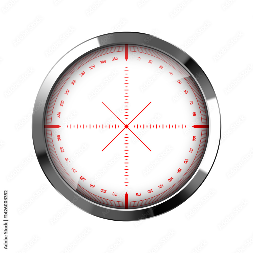 Стоковое векторное изображение «Chrome weapon sight, sniper rifle ...