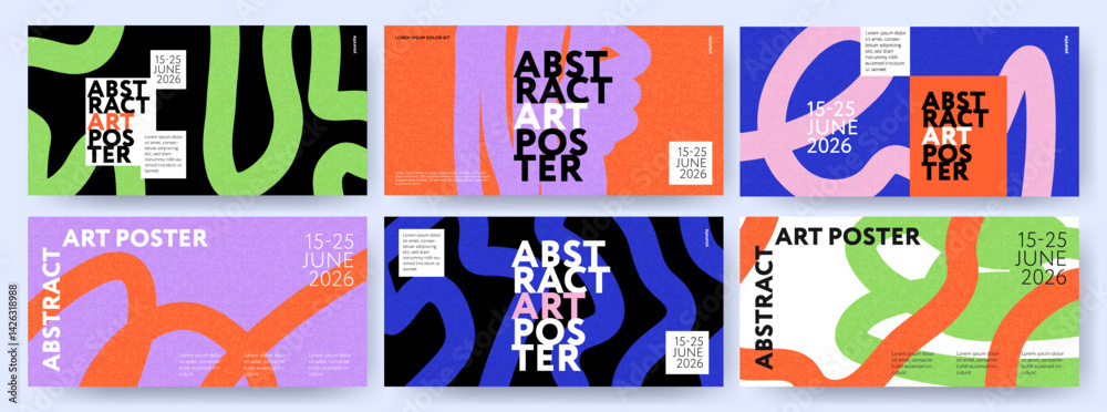 Creative concept of horizontal posters or covers with modern abstract ...