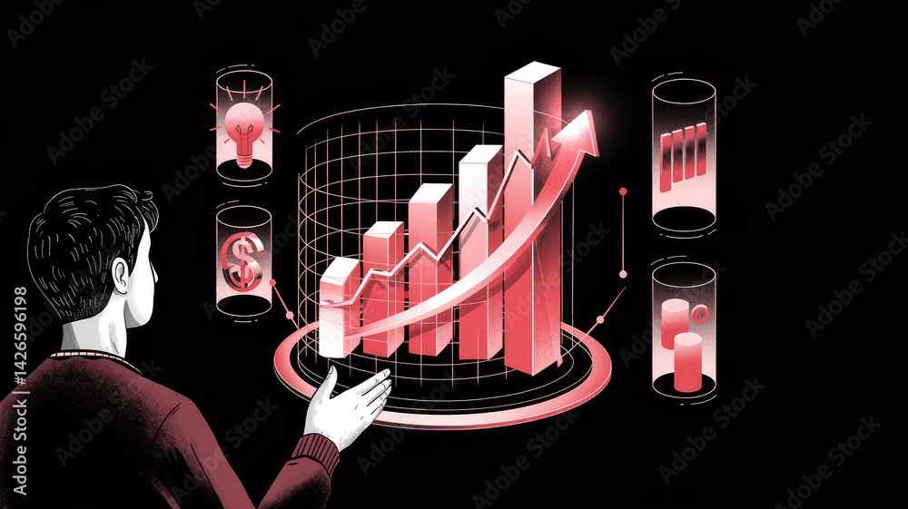 Growth Chart Projection: A forward-thinking individual envisions a ...