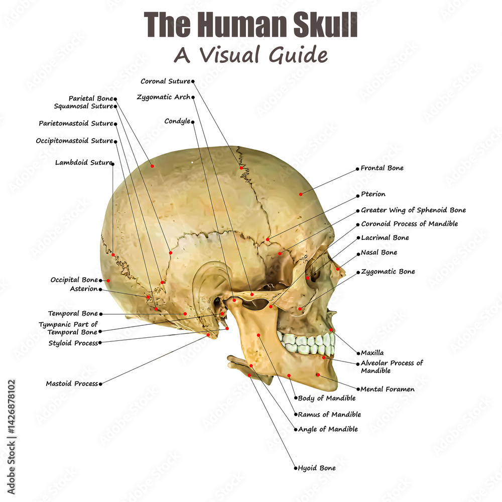 Transparent PNG | Human Skull Side View – Unlabeled Anatomy ...