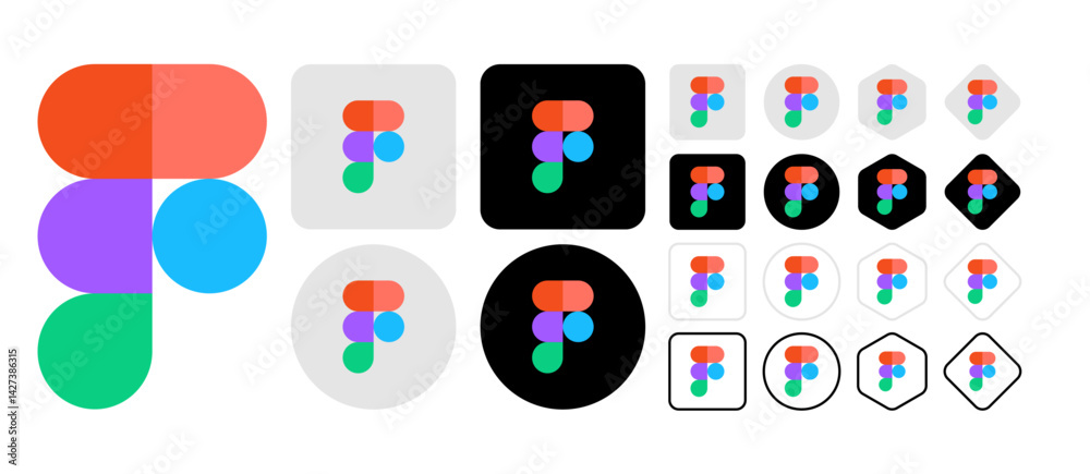 Figma logo icon logo set Png & vector. Figma logo transparent png. Figma icon vector. Figma ...