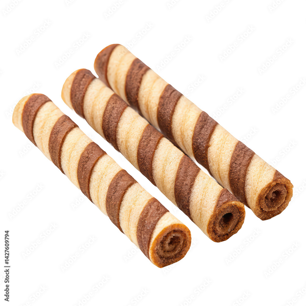Three brown striped wafer rolls png wafer rolls png striped wafers png ...