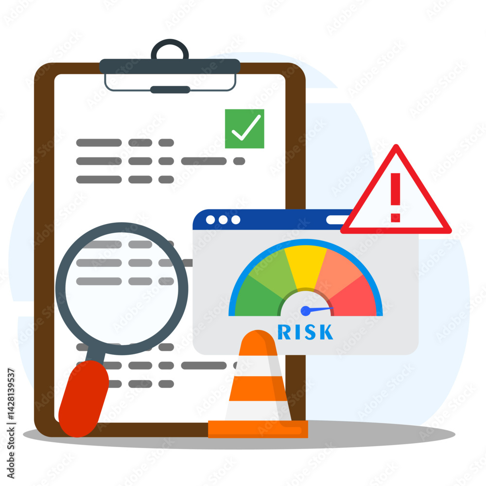Risk assessment concept. Analyszing for risk management with ...
