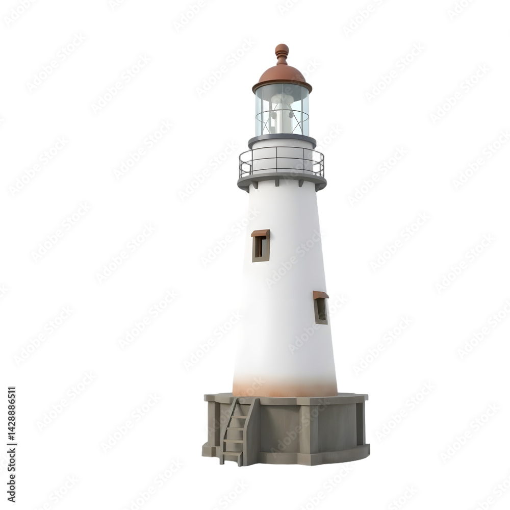 Classic Lighthouse Beacon, Nautical Architecture. Coastal Navigation ...