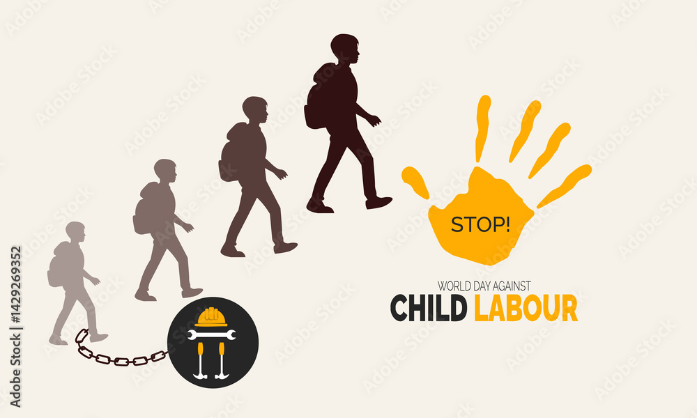 World day against child labour. June 12. holiday concept, Perfect for ...