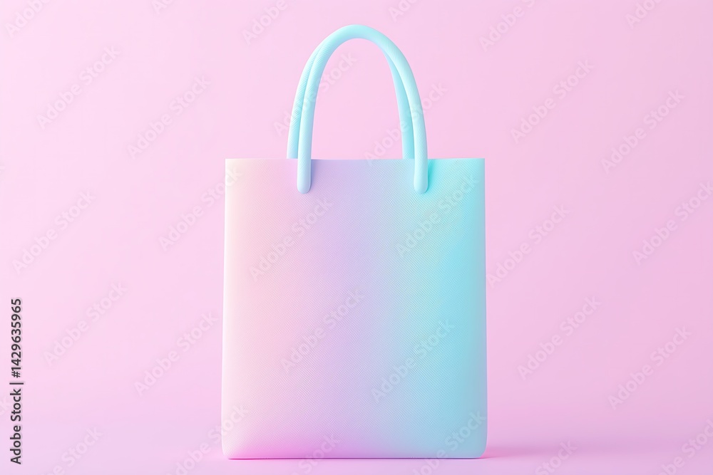 Стокове фото Pastel Pink and Blue Gradient Tote Bag Mockup | Adobe Stock