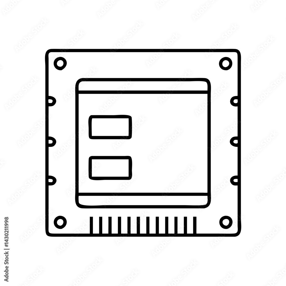 ssd icon, ssd line art - simple line art of ssd, perfect for ssd logos ...
