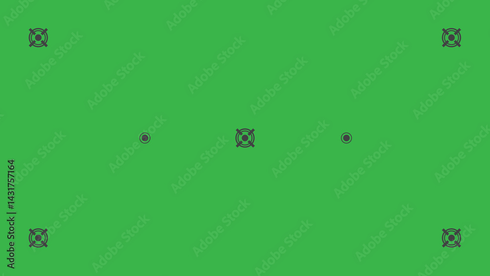 Стокова ілюстрація Green screen template with tracking marks. Chromakey ...