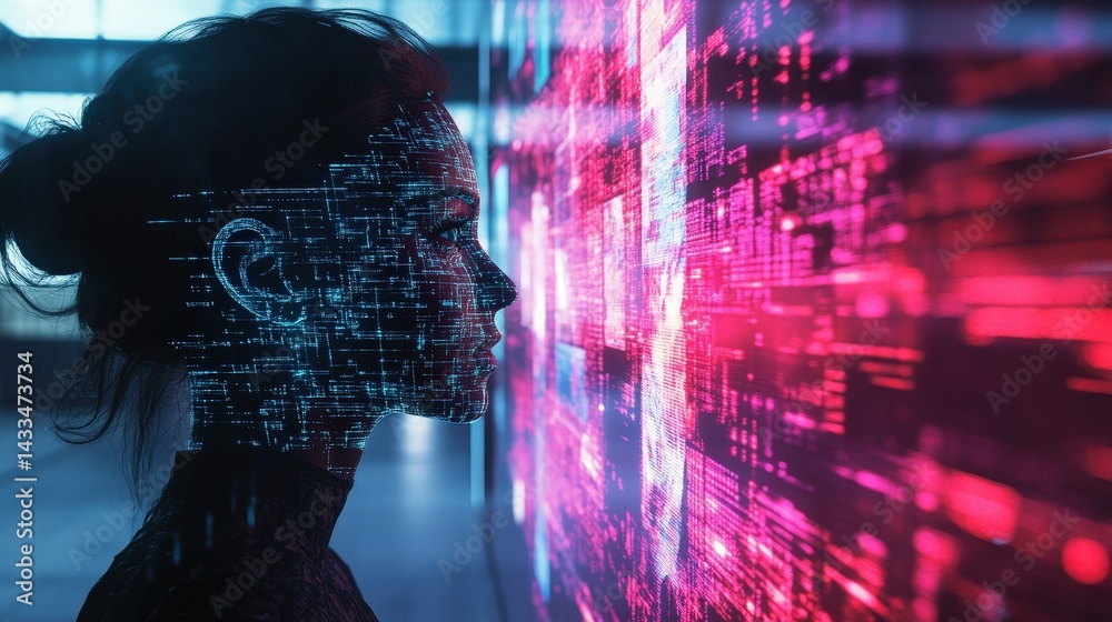 virtual influencer powered by AI interacting with human users on ...