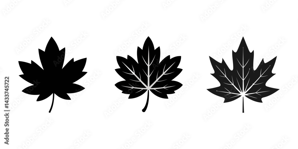 Isolated leaves to use in your design, Leaves, maple leaves silhuouette ...