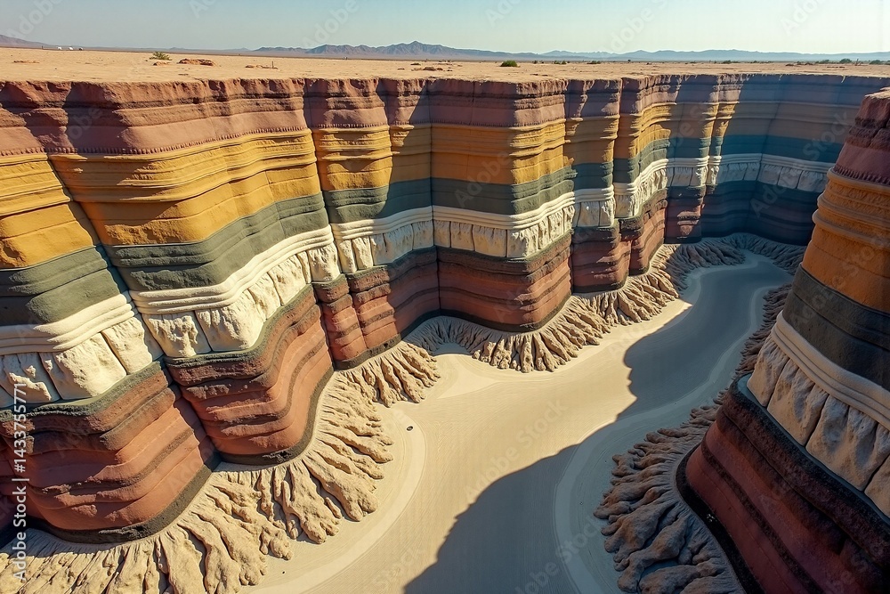 Sediment Stratification in Canyon Walls Stock Photo | Adobe Stock