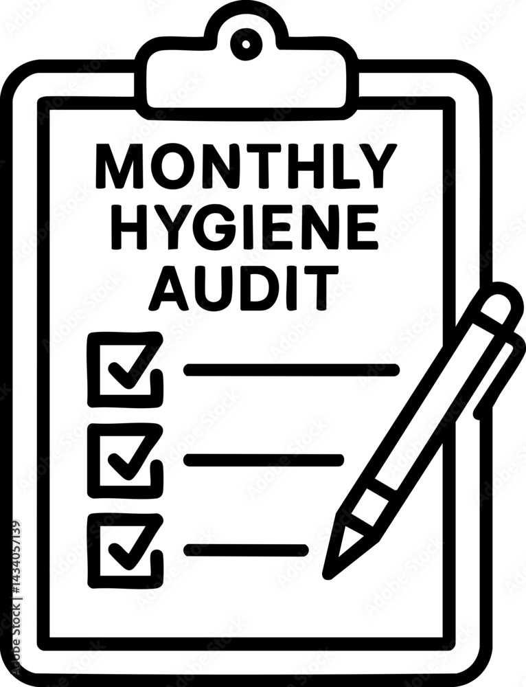 food safety hygiene training concept. Monthly hygiene audit checklist ...