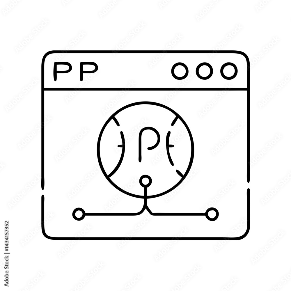 ip address icon, ip address line art - simple line art of ip address ...