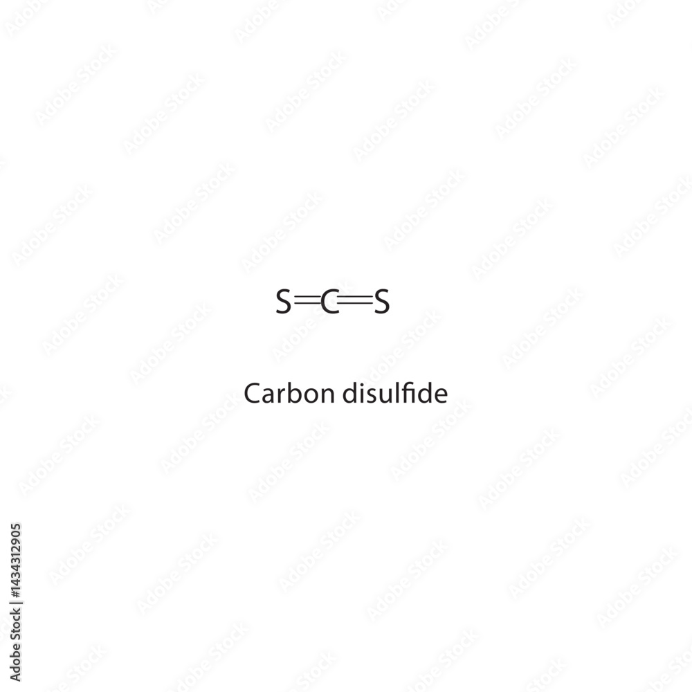 Carbon disulfide skeletal structure. Inorganic compound compound ...