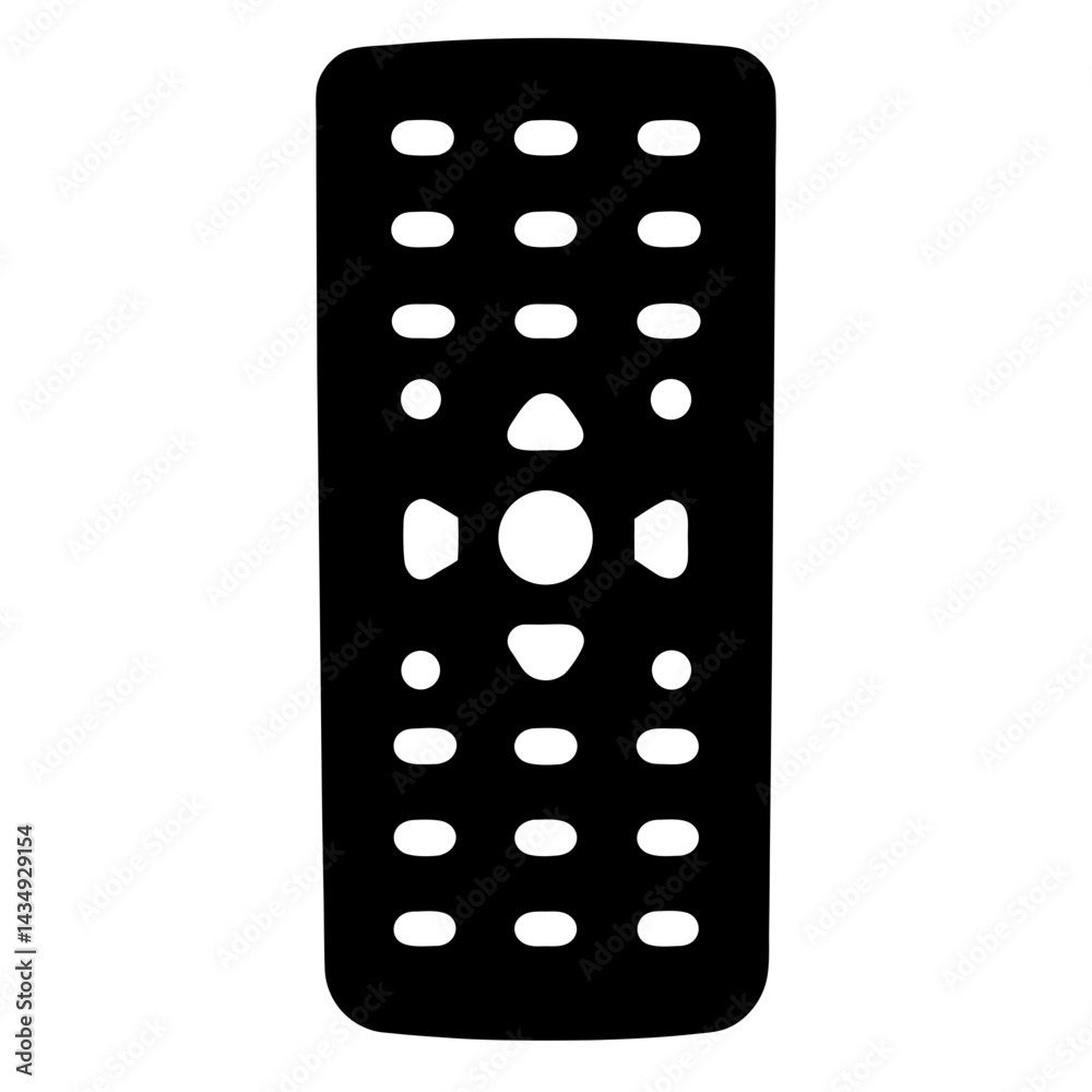 Simplified Silhouette Illustration of a RemoteControl Device for ...