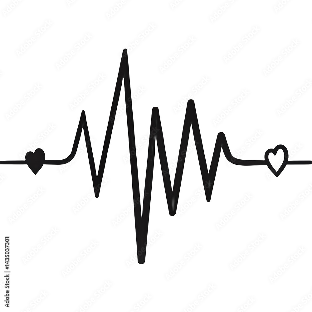dynamic black heartbeat line png ECG waveform png cardiac line png ...