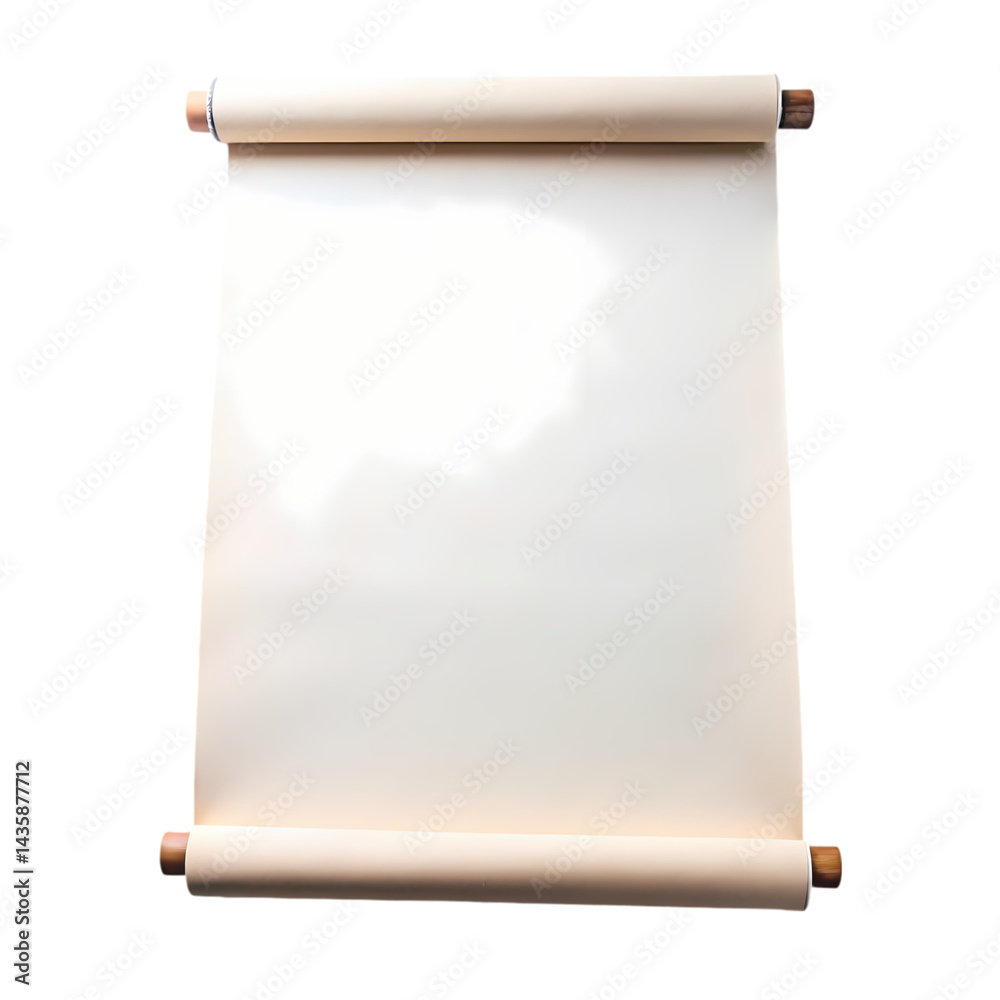 Blank Parchment Scroll Paper Texture Background on transparent ...
