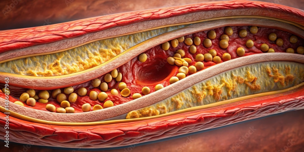 Arterial plaque formation in atherosclerosis - a cross-sectional view ...