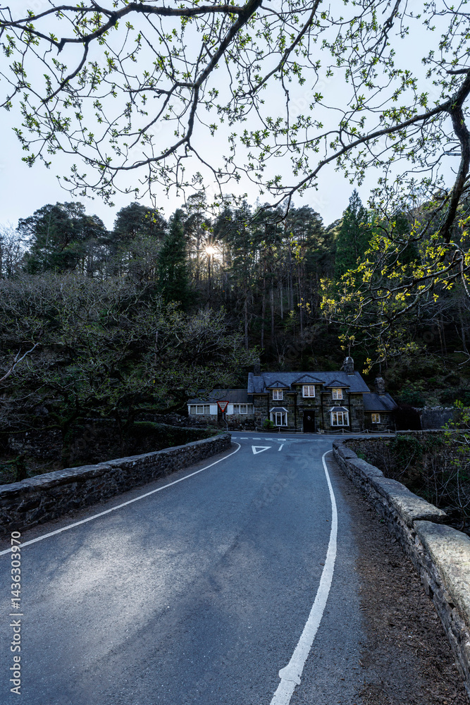 Photo Stock Aber Glaslyn Pass, Beddgelert, snowdonia national Park ...