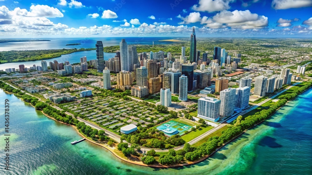 Ilustración de Stock Miami Aerial 3D LiDAR GIS Map: High-Resolution ...