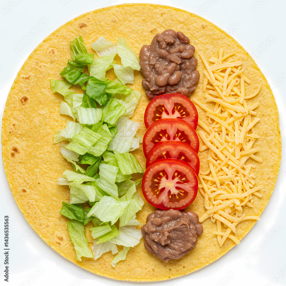 Delicious Burrito Ingredients on White Background A Step-by-Step Guide ...
