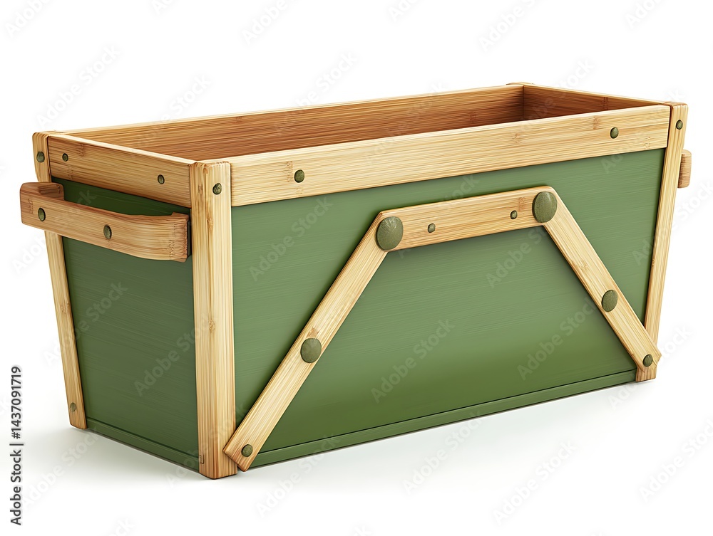 Foldable shopping crate with bamboo hinges home organization eco ...