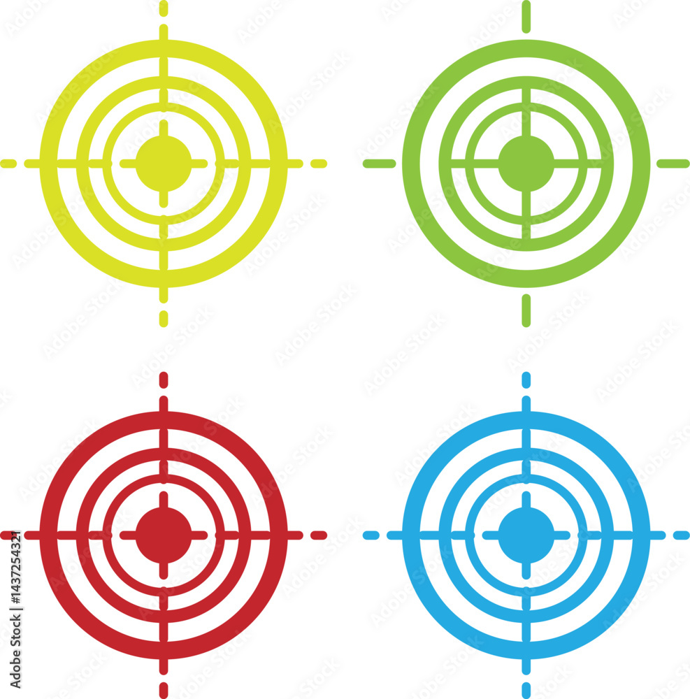 Стоковое векторное изображение «crosshair vector, target icon, sniper ...
