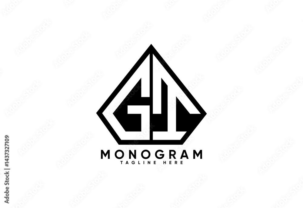 GI letter creative monogram vector logo design. Stock Vector | Adobe Stock