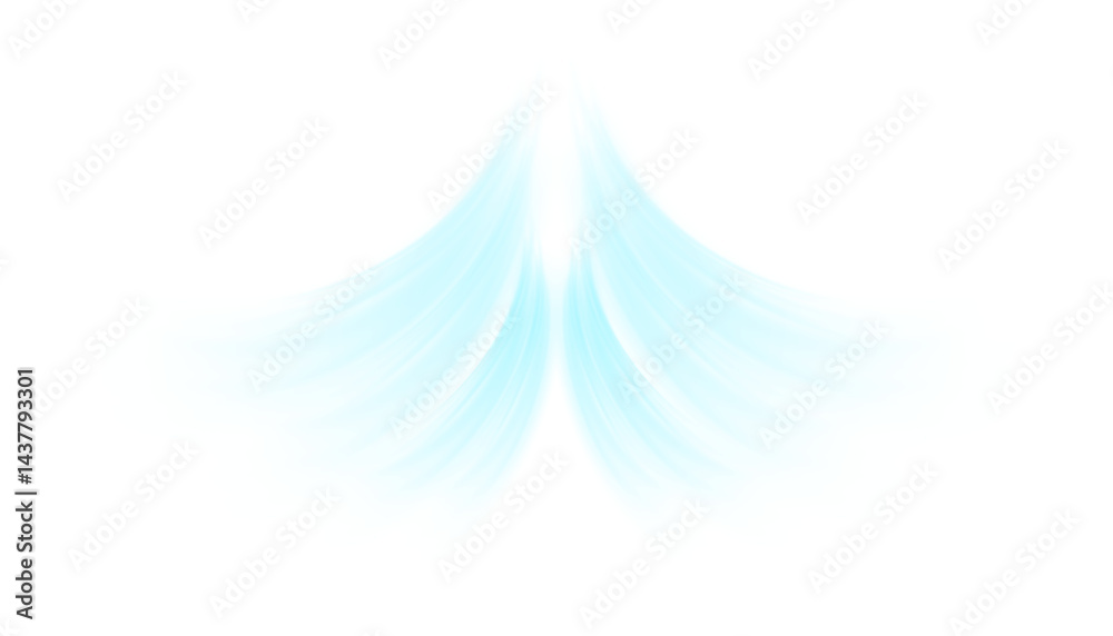 Dynamic blue speed waves. wavy path. Stream of fresh wind png. vector ...