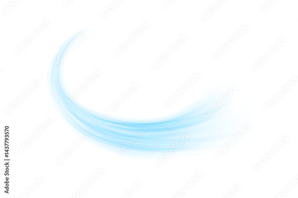 Dynamic blue speed waves. wavy path. Stream of fresh wind png. vector ...