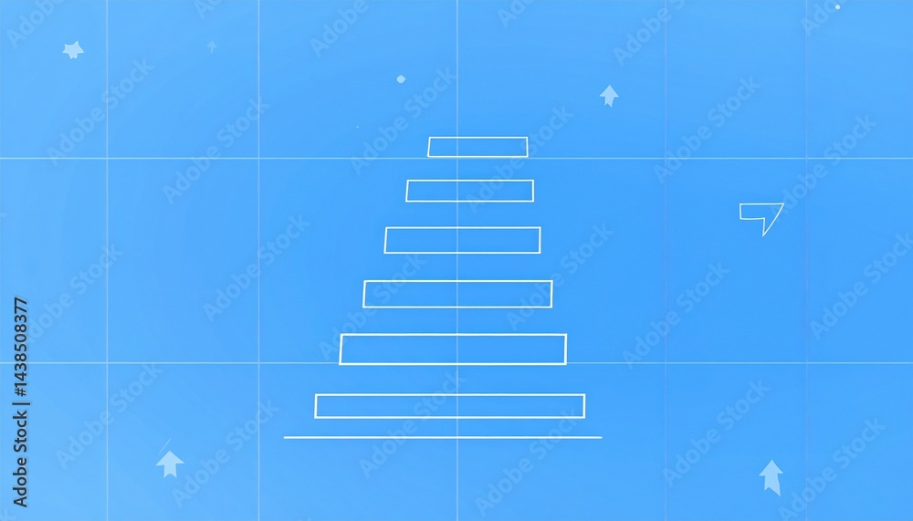 Creating a minimalist infographic pyramid design digital workspace ...