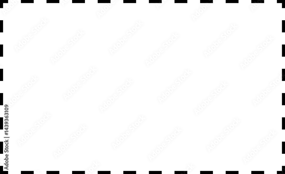 Dash line shapes. Dashed outline design of border for basic geometric ...