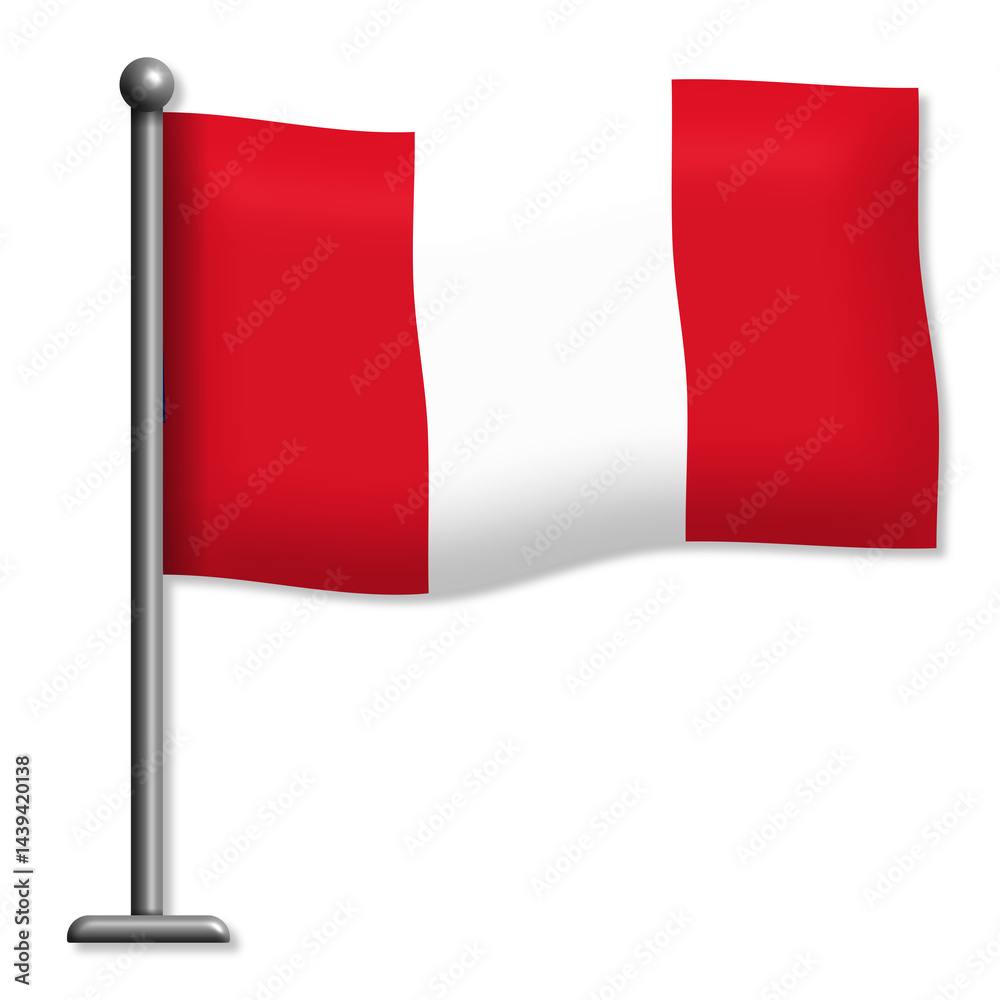 Bandera peruana PNG transparente y recortable - Bandera del Perú como ...