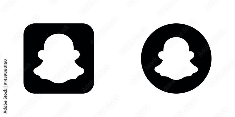 Snapchat Logo Bundle Icon Set, Snapchat App Vector, Editable SVG, PNG ...