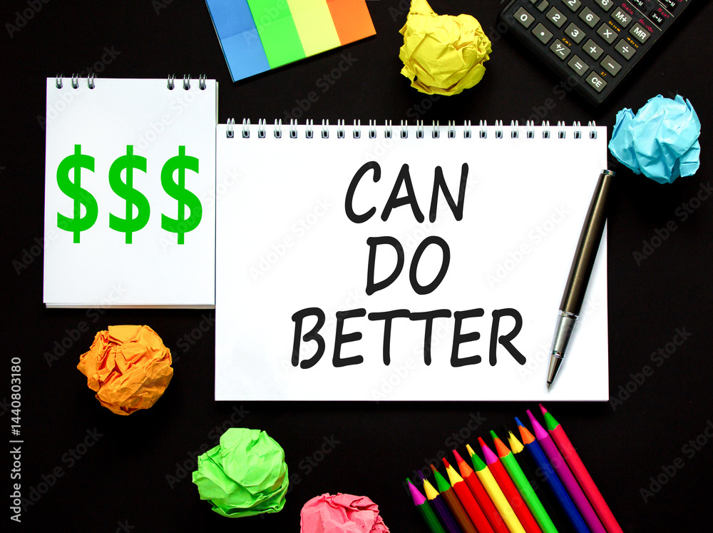 Can do better symbol. Concept words Can do better on beautiful white ...