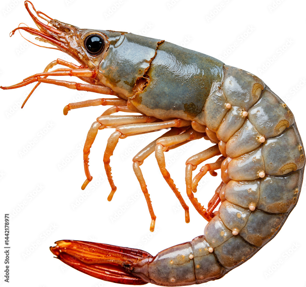 High-resolution raw shrimp isolated on transparent background for ...