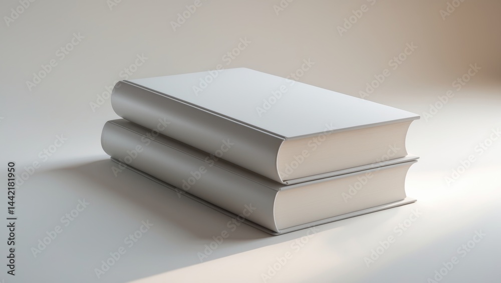 Isolated white book mockup with an angled view Stock Photo | Adobe Stock