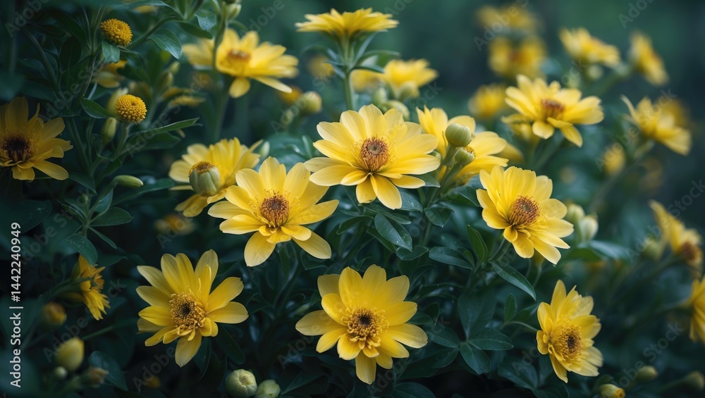Zoomed-in image of Heliopsis helianthoides Stock Photo | Adobe Stock