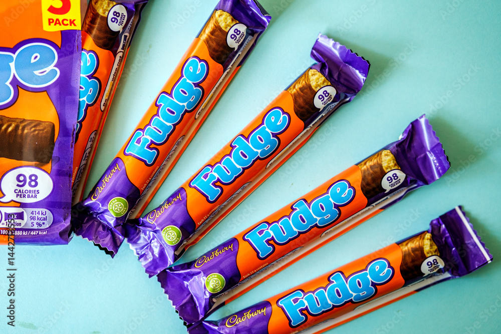 Cadburys Milk Chocolate Multi Pack Fudge Bars Stock Photo | Adobe Stock