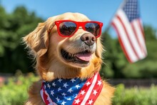 Dog Pet American Flag Background Free Stock Photo - Public Domain Pictures