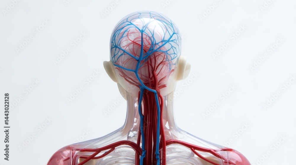 Stock-Foto „Realistic anatomical model of human nervous system ...