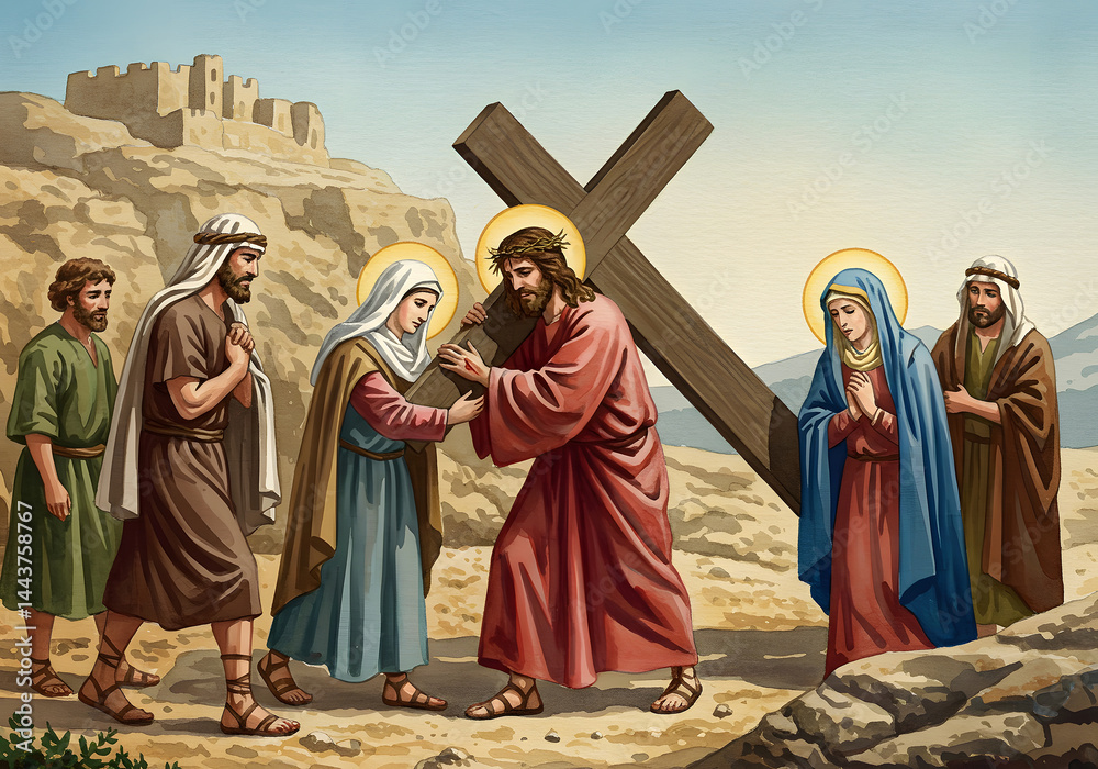 Jesus Christ Carrying the Cross, Christian Faith, Holy Figure ...