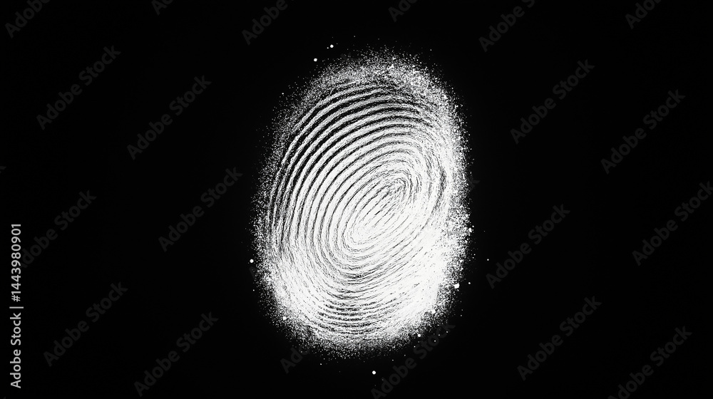 Fingerprint Impression: A close-up image reveals the intricate ridges ...