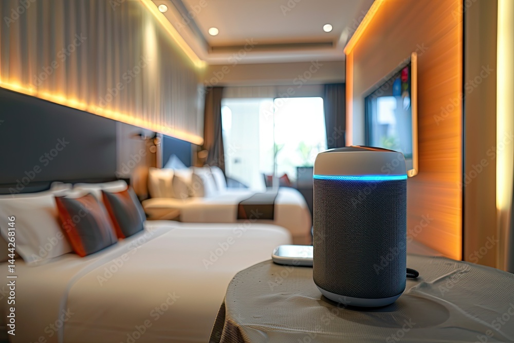 Voice-controlled digital hotel room with integrated smart assistant ...