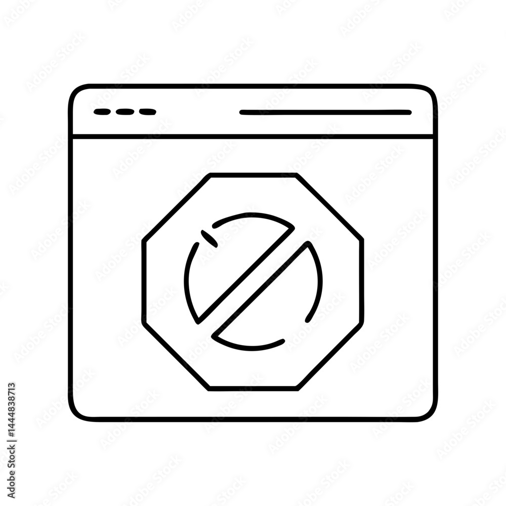 adblock icon, adblock vector illustration-simple illustration of adblock, perfect for adblock ...